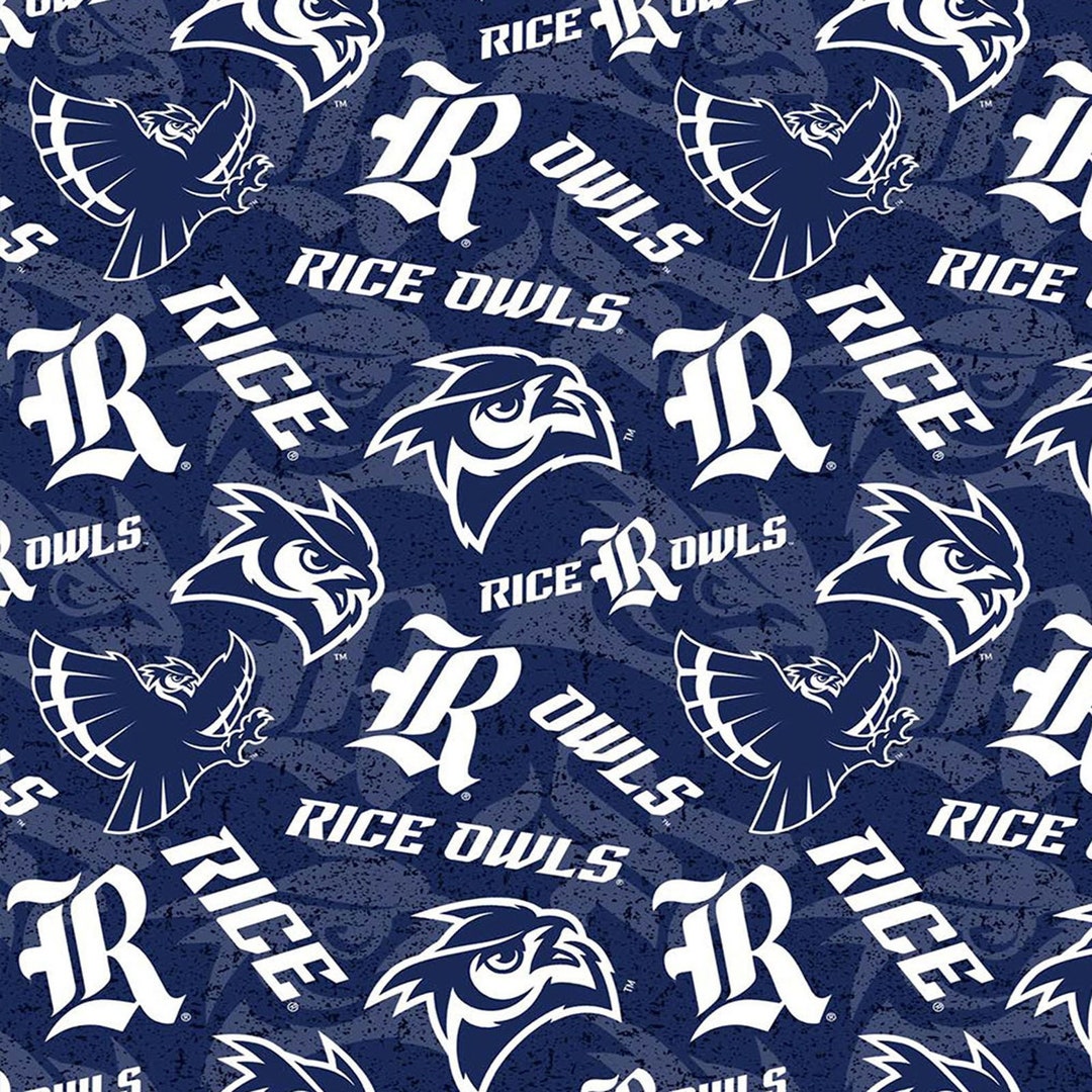 Rice Owls Tone on Tone NCAA RIC-1178 by Sykel Enterprises 100% Cotton ...