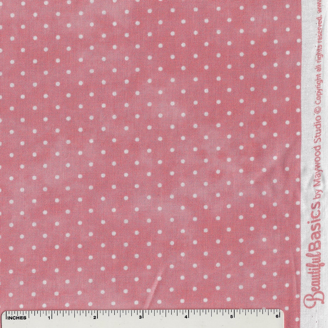 Pin Dots HALF YARD Soft Pink 609-P3 Maywood Studio 100% Cotton Fabric ...