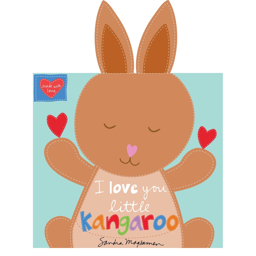 I Love You Little Kangaroo Book Panel 4675P-1 by Studio E 100% Cotton ...