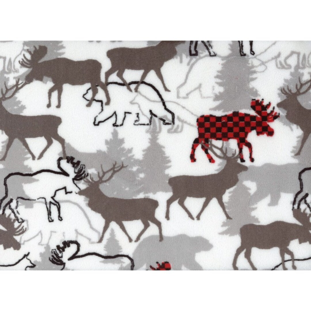 Cuddle Forest Park Scarlet Minky CFORESTPARK-SCA by Shannon Fabrics 100 ...