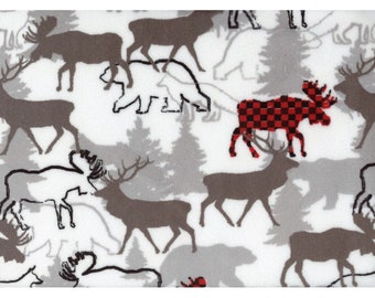 Scarlet Forest Park Cuddle Minky From Shannon Fabrics - Etsy