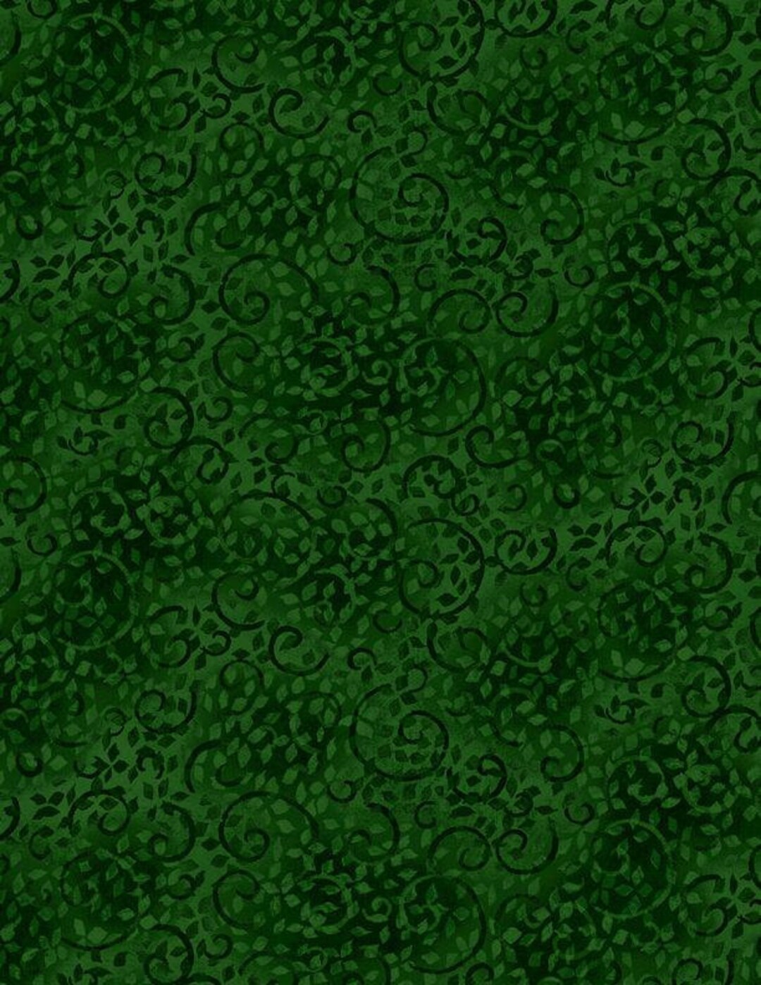 Essentials Leafy Scroll HALF YARD Dark Green 26035-797 Wilmington ...