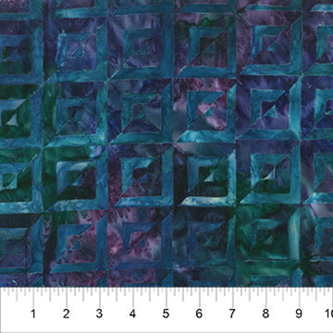 Square in a Square Pansy Batik 80917-85 by Banyan Batiks 100% Cotton ...
