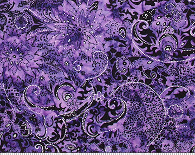 Lustre Violet Batik W/silver Metallic Dots 81221-83 by Banyan Batiks ...