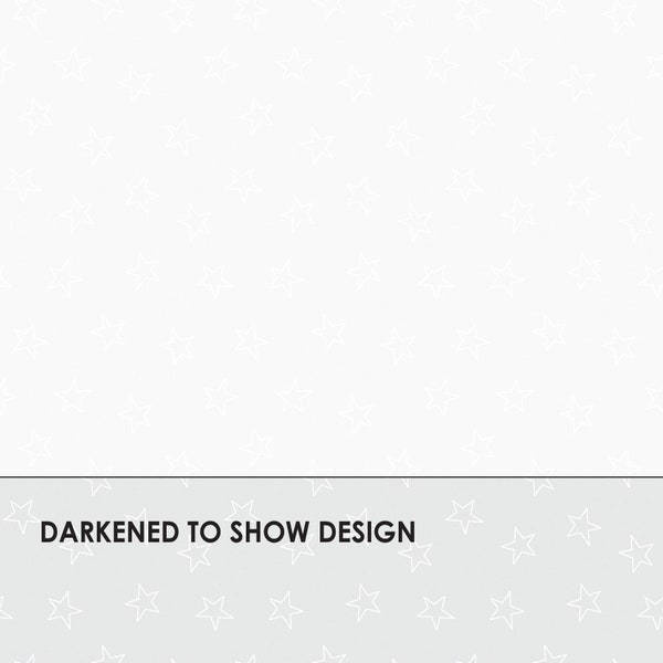 White on White Star Fabric - Etsy