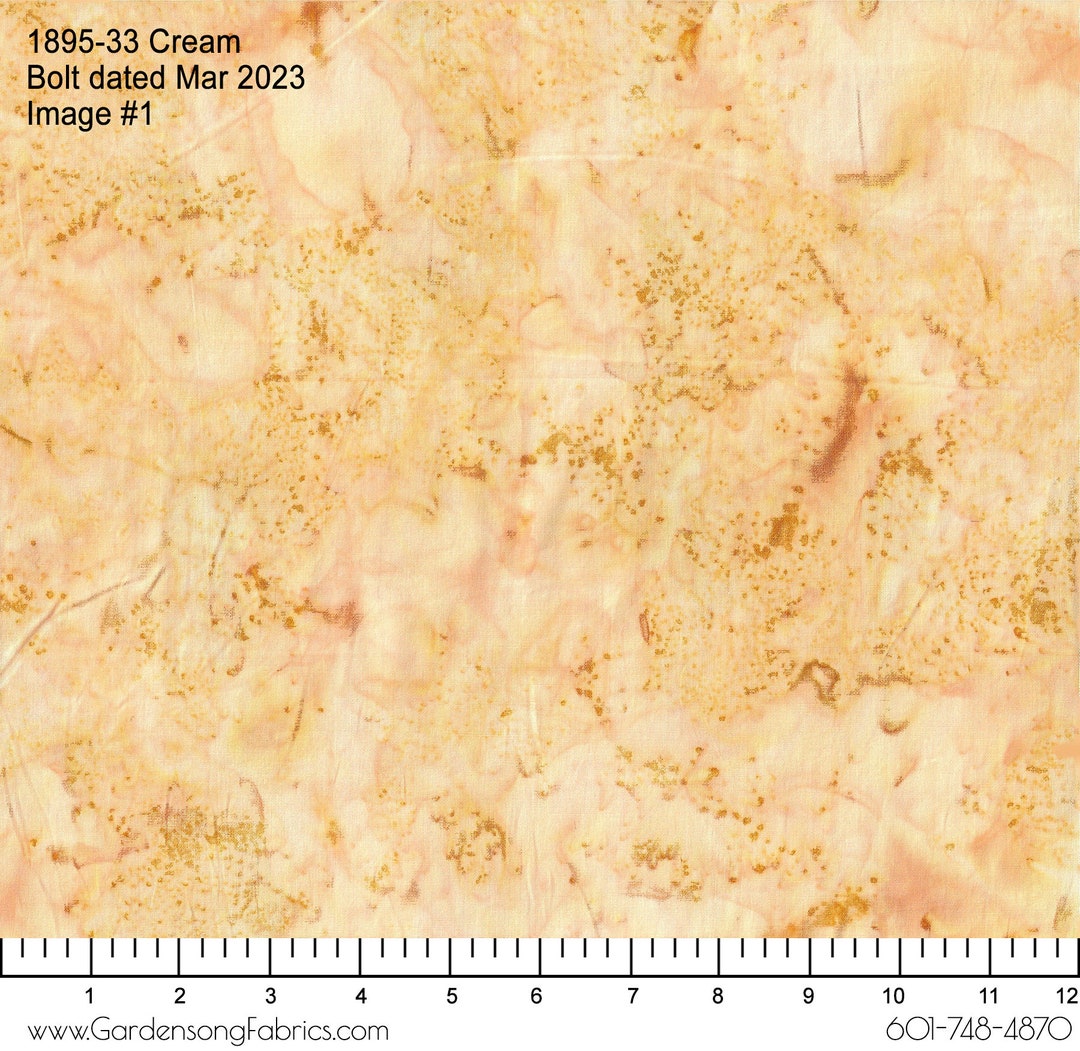 Cream Watercolor Batik 1895-33 by Hoffman California Bali Hand Dyed 100 ...