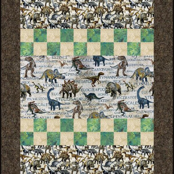 Dinosaur Quilt - Etsy