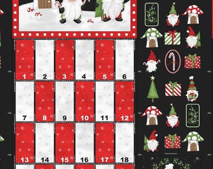 Our Gnome to Yours Advent Calendar Panel 56078-931 by Wilmington Prints ...