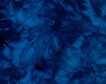 Blue Batik Fabric | Etsy