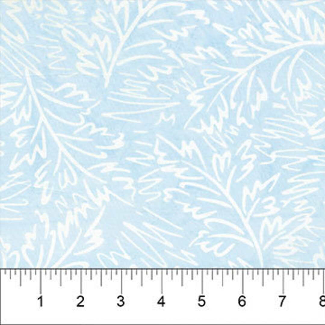 Scribbles Sketched Foliage Light Blue Batik 83081-43 by Banyan Batiks ...