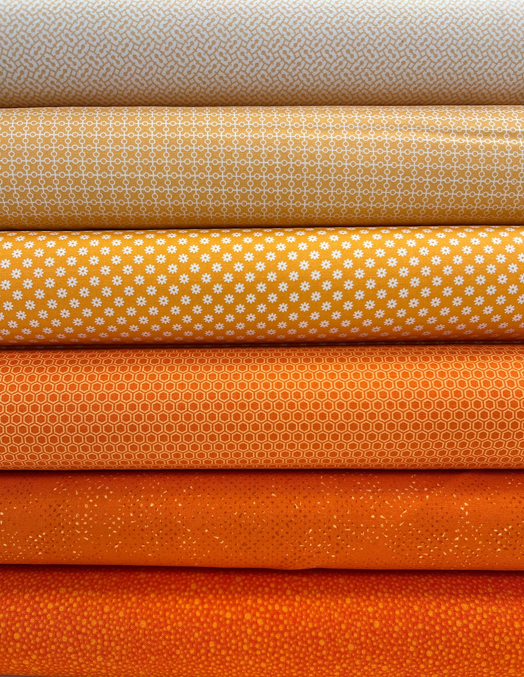 Color Pops Orange FABRIC BUNDLE - 100% Cotton Quilt Shop Quality - Six ...