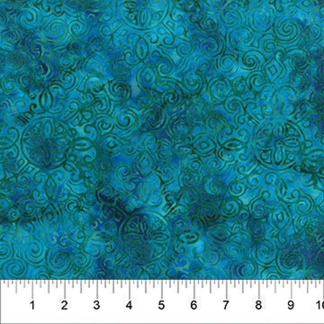108in Wide Batik Backing HALF YARD Peacock B83187-627 Banyan Batiks 100 ...