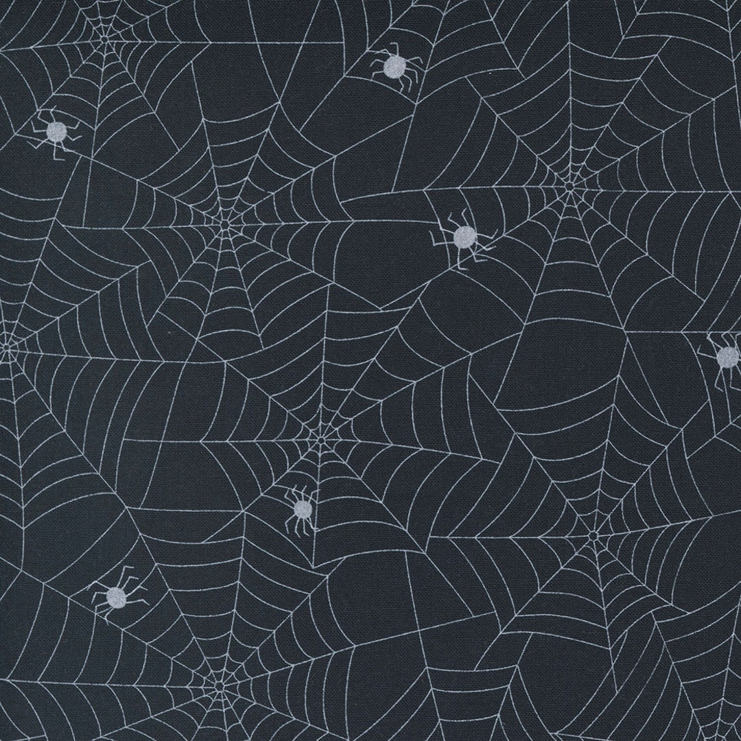 Too Cute to Spook HALF YARD Spider Webs Black 22421-11 Moda 100% Cotton ...