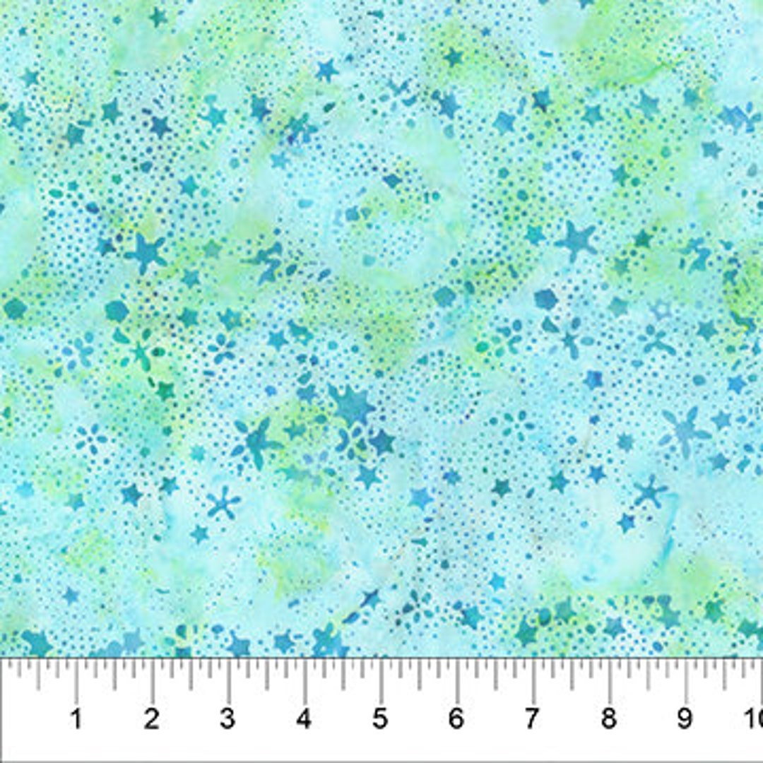 SALE Fabric Northern Lights Stars Seafoam Batik 80561-60 by Banyan ...