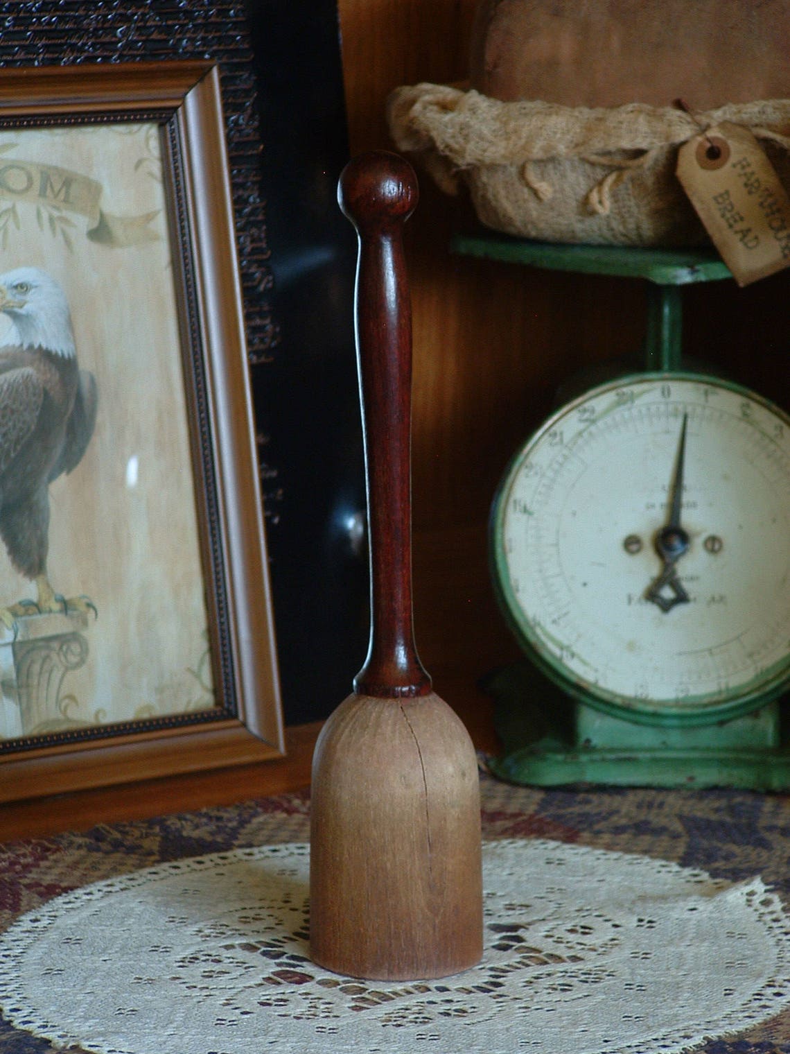 Primitive Country Wood Potato Masher Rustic Farmhouse Wooden - Etsy