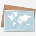 I Miss You - Long Distance Map Card, Relationship Card, World Map Card ...