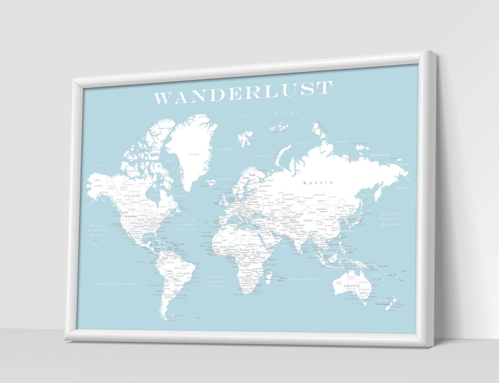 World Push Pin Map print Only , Travel Map, Map Poster, Travel Board ...