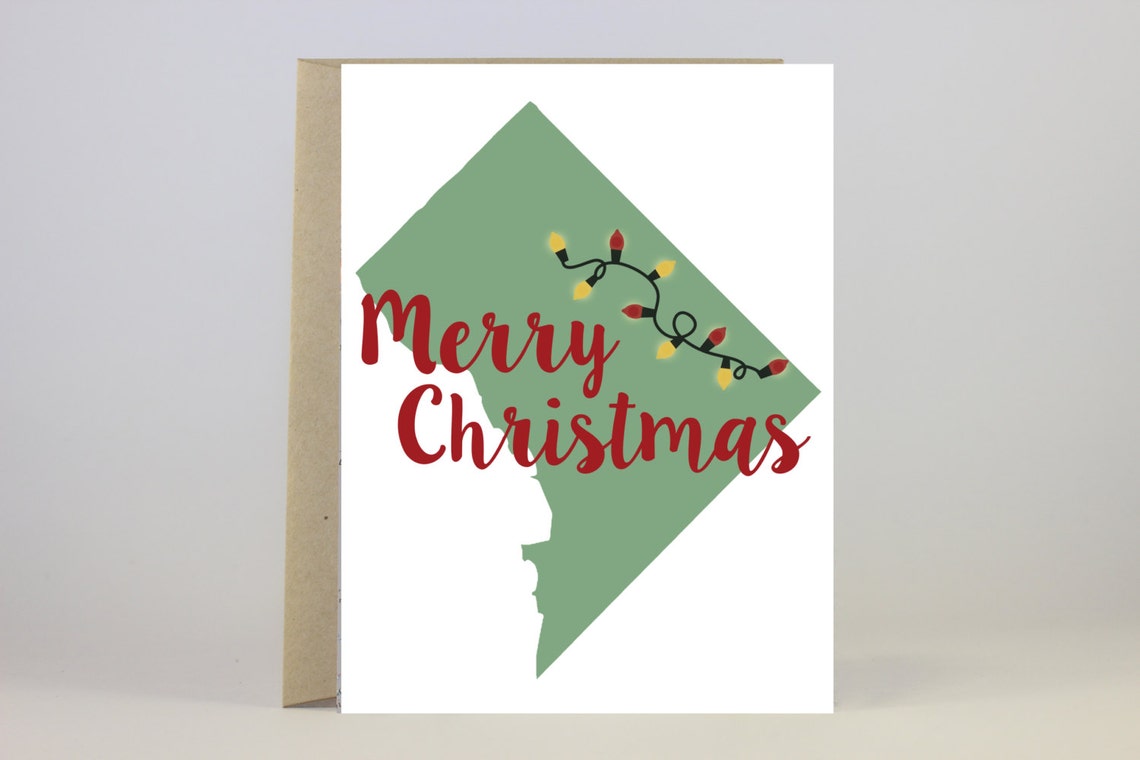 Choose Any State Merry Christmas Xmas Lights Card. Christmas Card Set ...