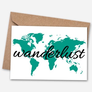 Wanderlust Greeting Card, Motivational Card, Travel Card, Love Card ...