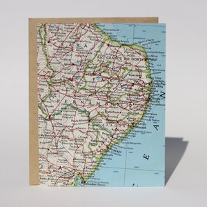 Vintage Map Card Set - Travel Card Set - Stationery Set Blank Cards ...