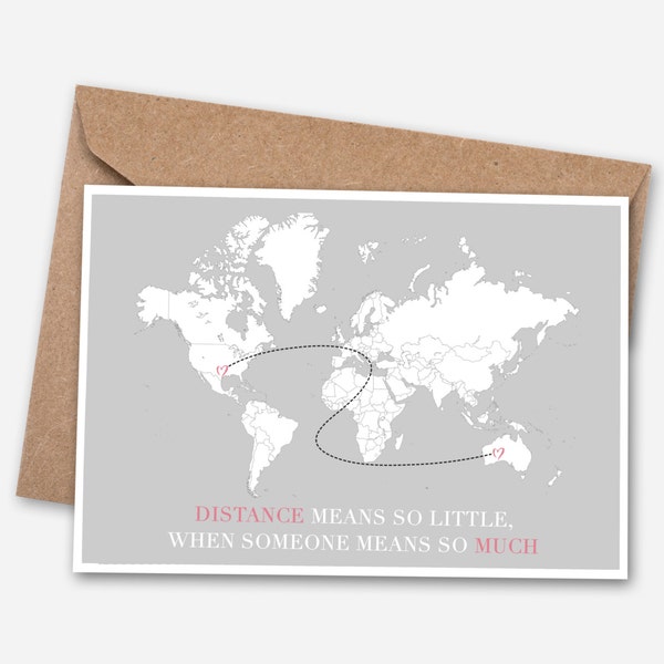 Long Distance Card - Etsy