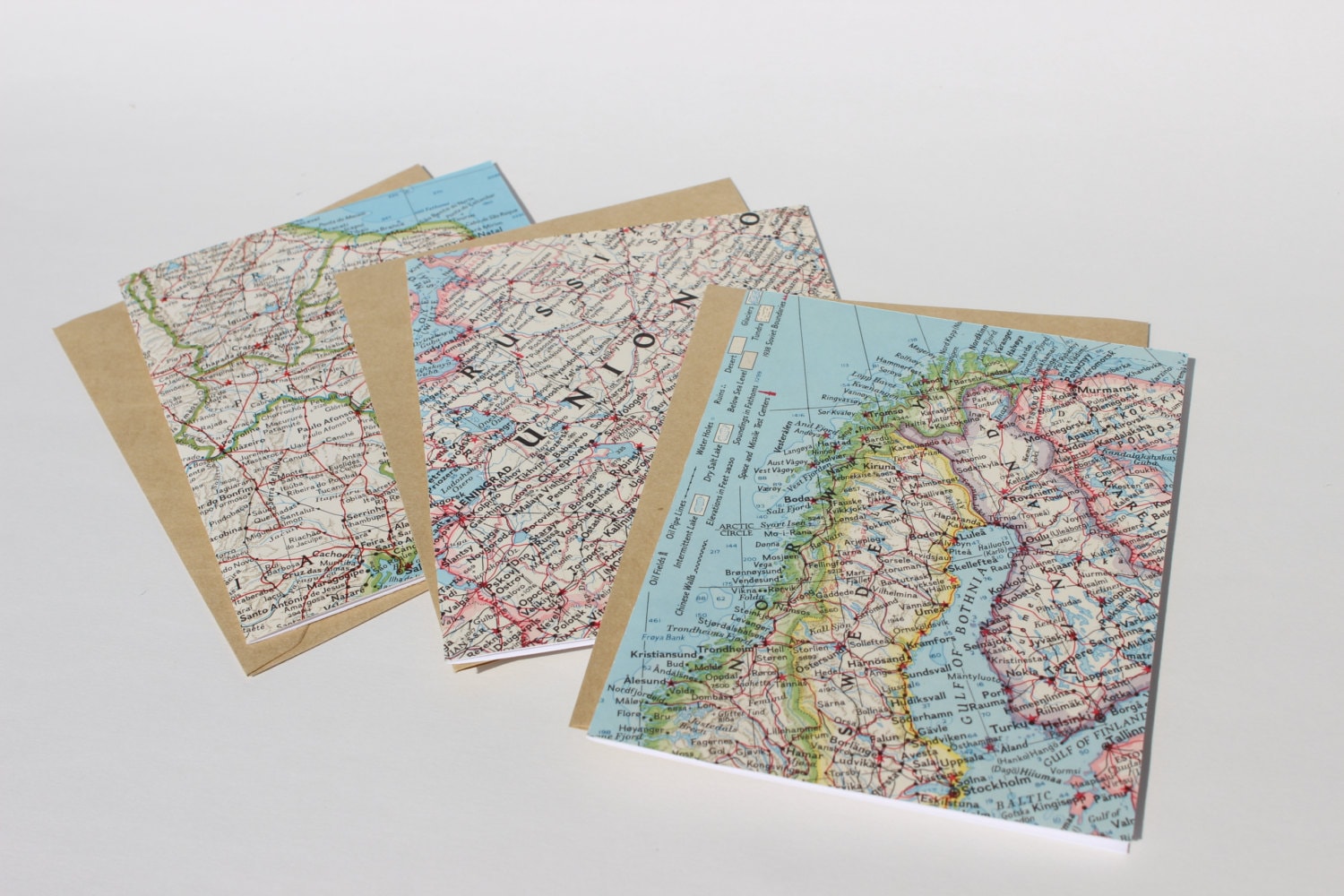 Vintage Map Card Set Travel Card Set Stationery Set Blank - Etsy