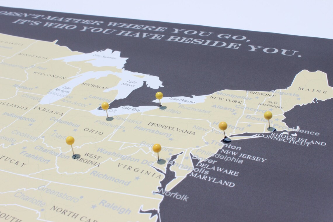 USA Push Pin Map (print Only), Travel Map, Travel Board, Map Poster ...