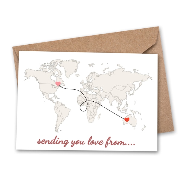 Long Distance Birthday Card - Etsy