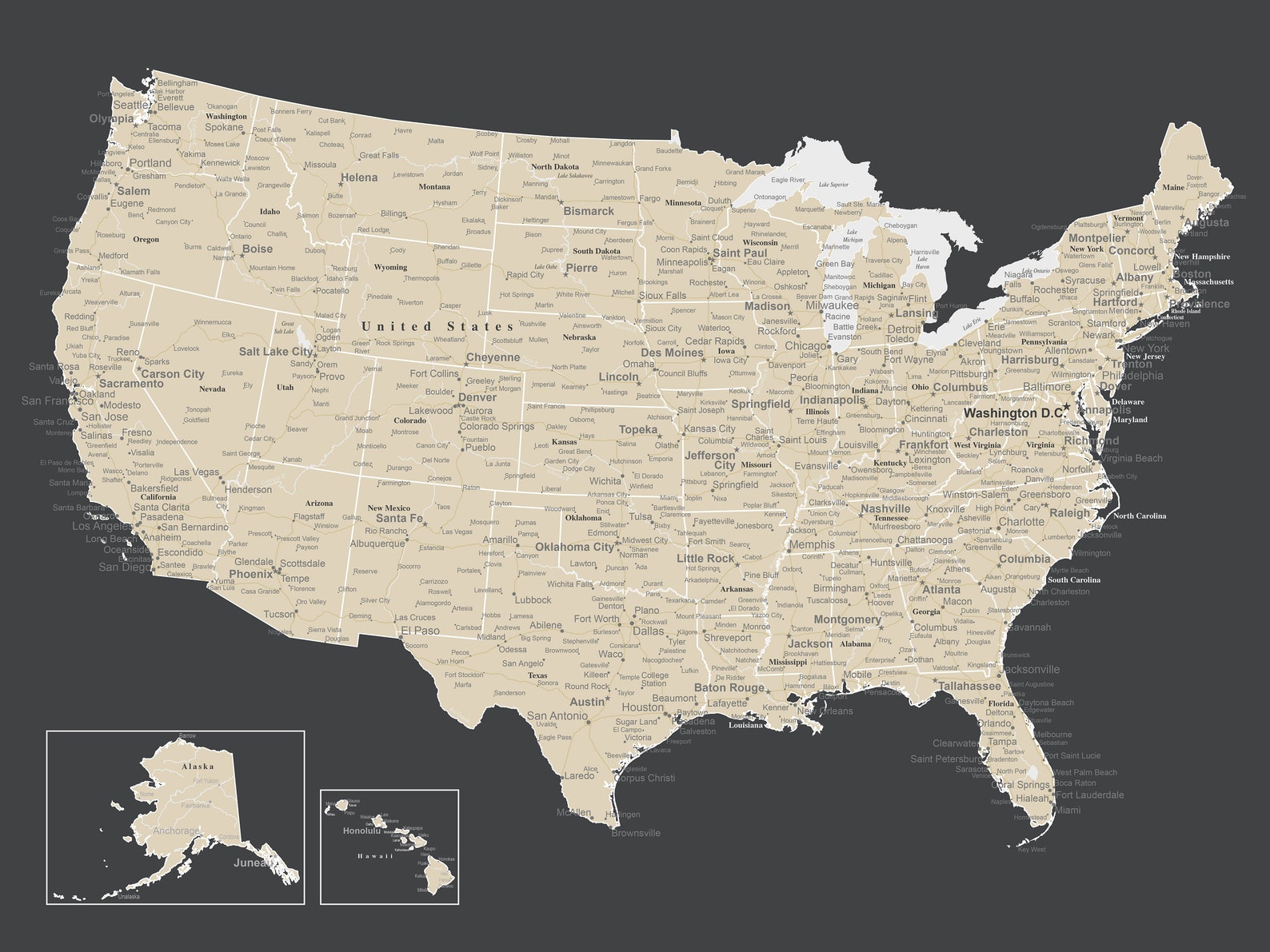 Detailed USA Push Pin Map print Only, Highly Detailed Pin Map, Travel ...