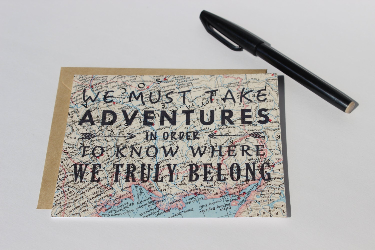 We Must Take Adventures Travel Card - Inspirational Adventure Quote ...