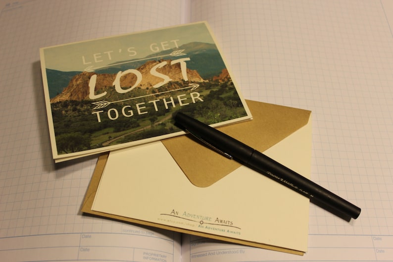 Let's Get Lost Together Greeting Card - Travel Card - Love Card - Photo ...