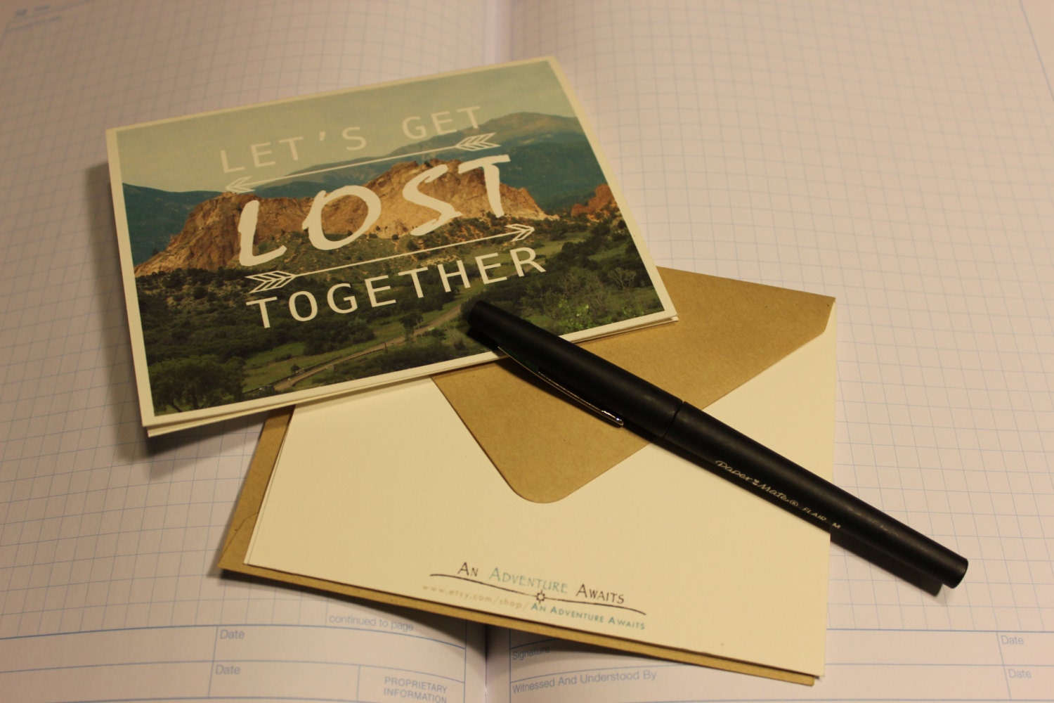 Let's Get Lost Together Greeting Card - Travel Card - Love Card - Photo ...