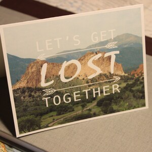 Let's Get Lost Together Greeting Card - Travel Card - Love Card - Photo ...