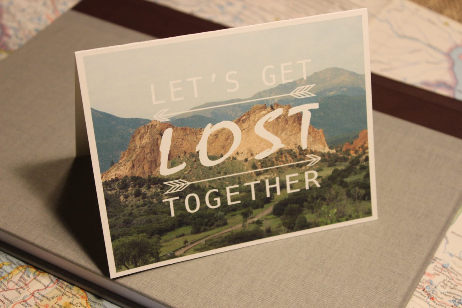 Let's Get Lost Together Greeting Card - Travel Card - Love Card - Photo ...