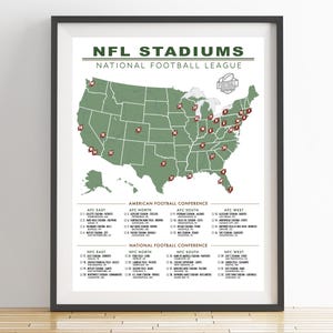 NFL Football Stadium Checklist | Bucket List | Football Stadium ...