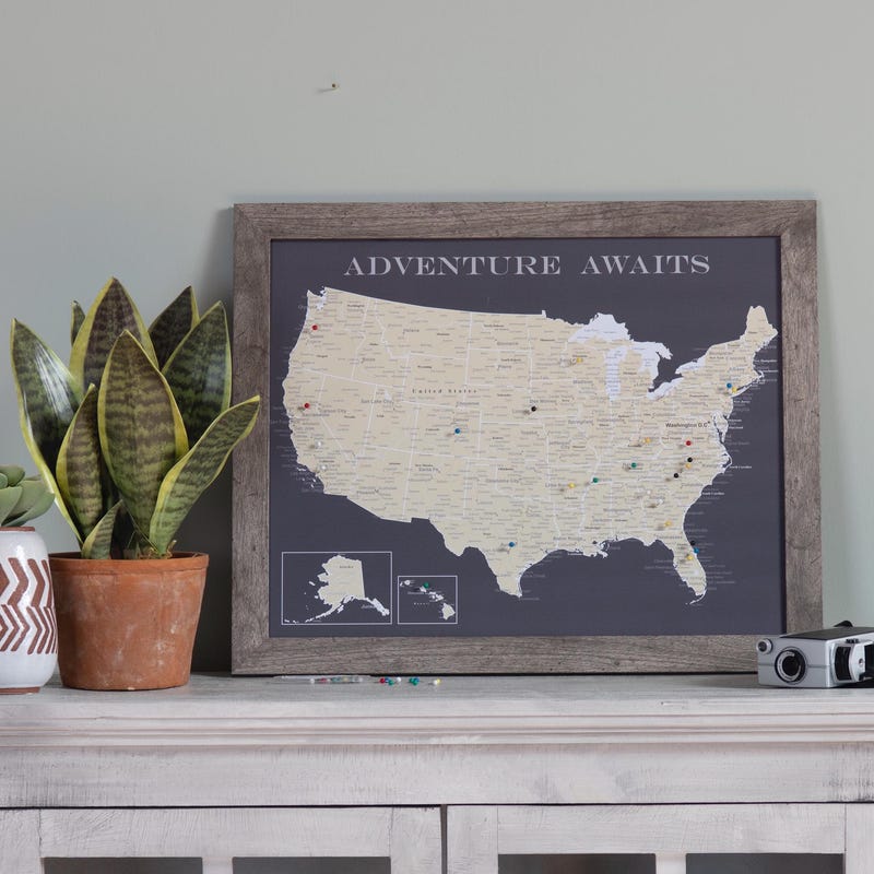 16x20 Push Pin World Map - Etsy