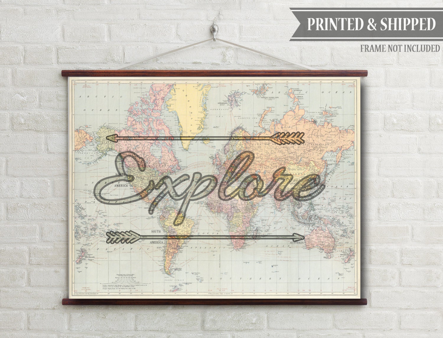 Explore Print, World Map Art, Travel Poster, World Map Poster, Travel ...