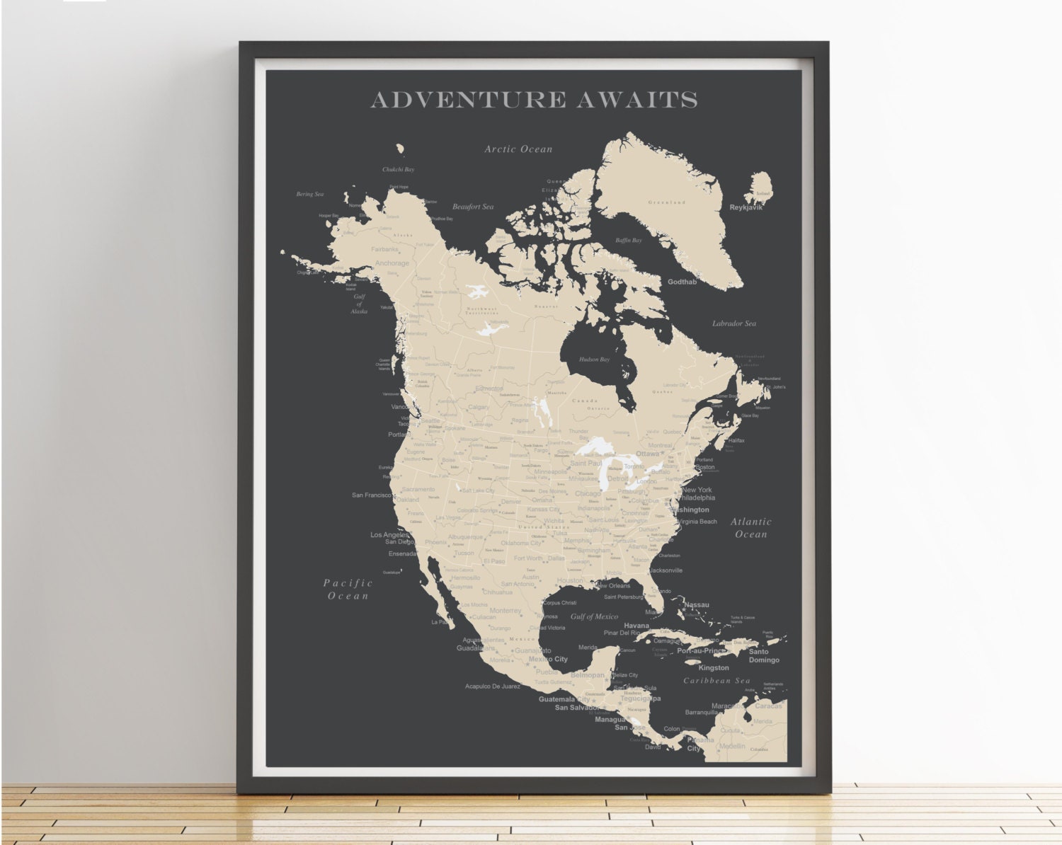 North America Push Pin Map print Only Canada Map Mexico - Etsy Canada