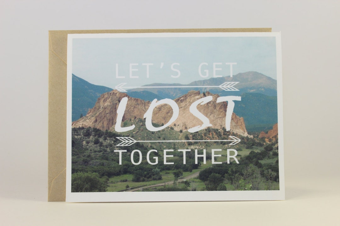 Let's Get Lost Together Greeting Card - Travel Card - Love Card - Photo ...