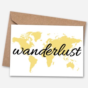 Wanderlust Greeting Card, Motivational Card, Travel Card, Love Card ...