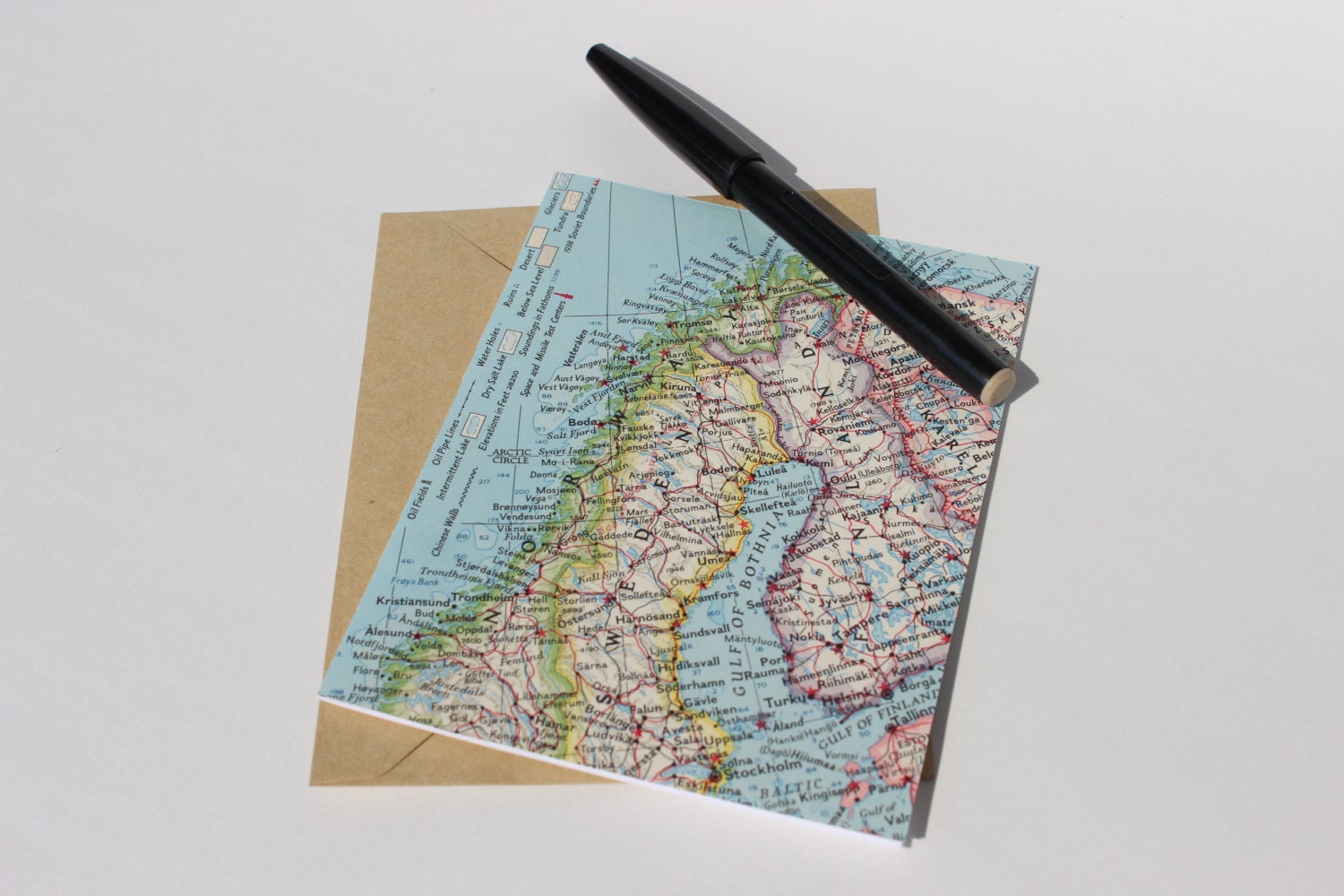 Vintage Map Card Set Travel Card Set Stationery Set Blank - Etsy