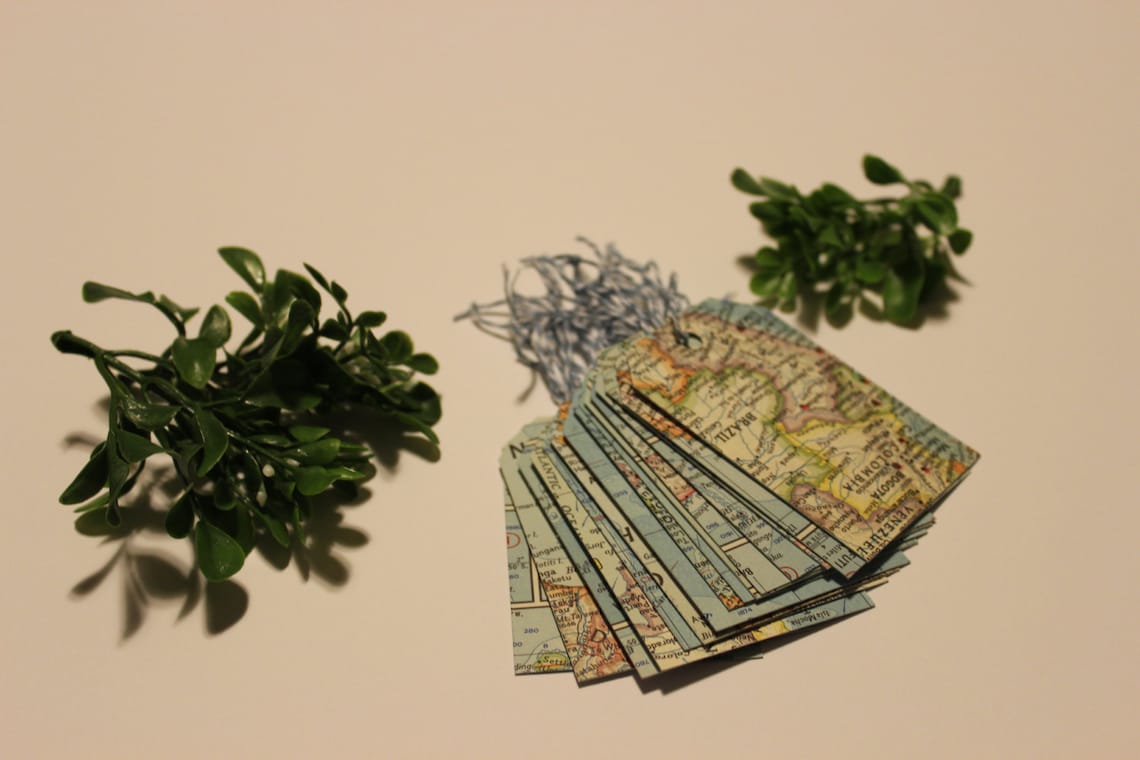 Vintage Map Gift Tags World & Atlas Map - Etsy