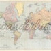Wanderlust Map Poster Vintage Map Poster Travel Art Map - Etsy