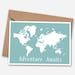 Happy Birthday Card Vintage Map Card Travel Card Map - Etsy