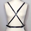 Icarus Spiked Slim Leather Bulldog Harness, Buckled Upper Chest Harness ...