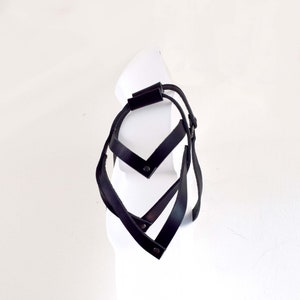 Wyvern Asymmetrical Shoulder Harness, Black Leather Harness, Genuine ...