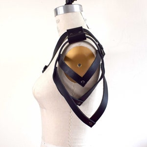Wyvern Asymmetrical Shoulder Harness, Black Leather Harness, Genuine ...