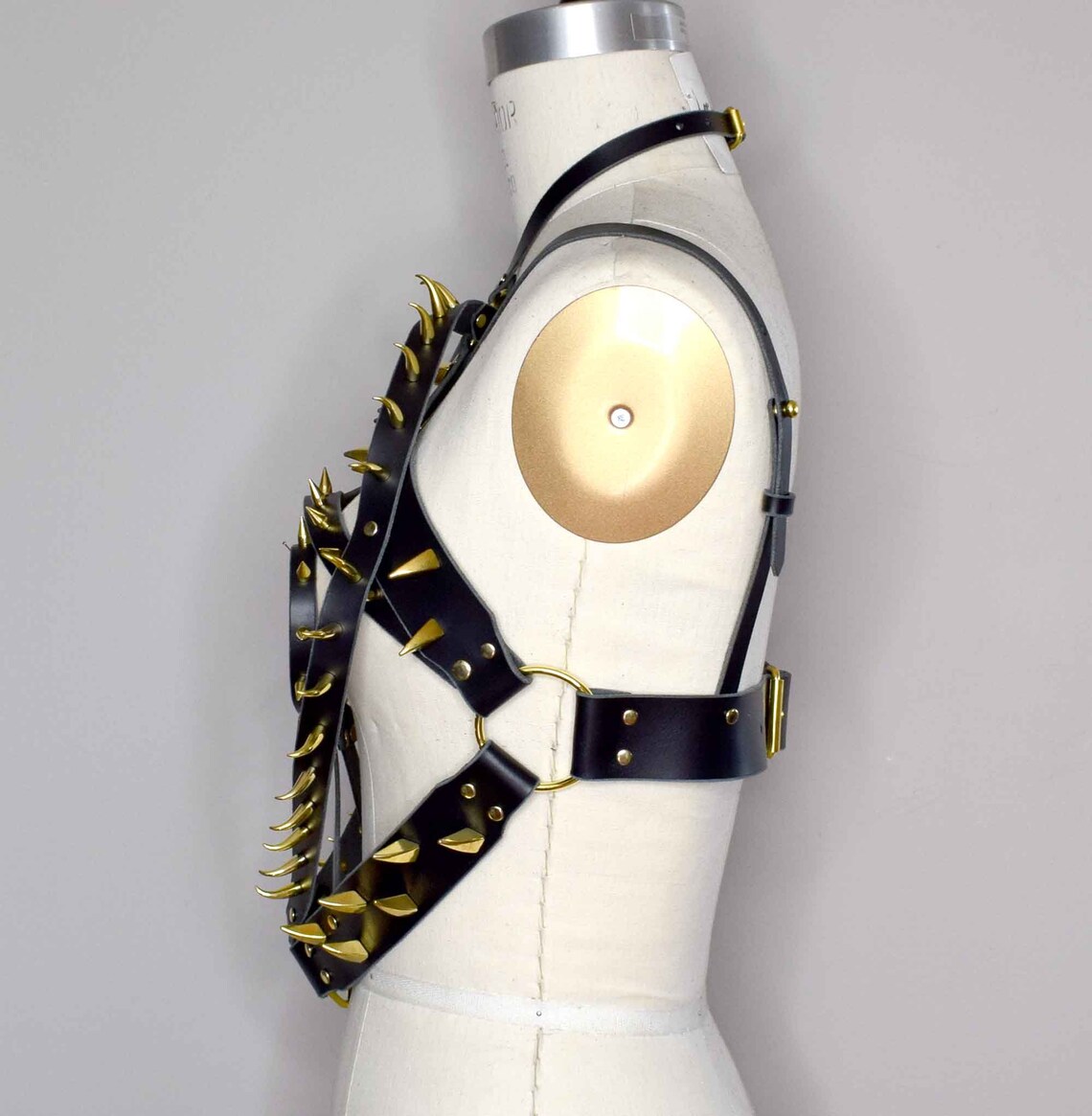 The All Devouring Spiked Leather Torso Harness, Graceful Chest Harness ...