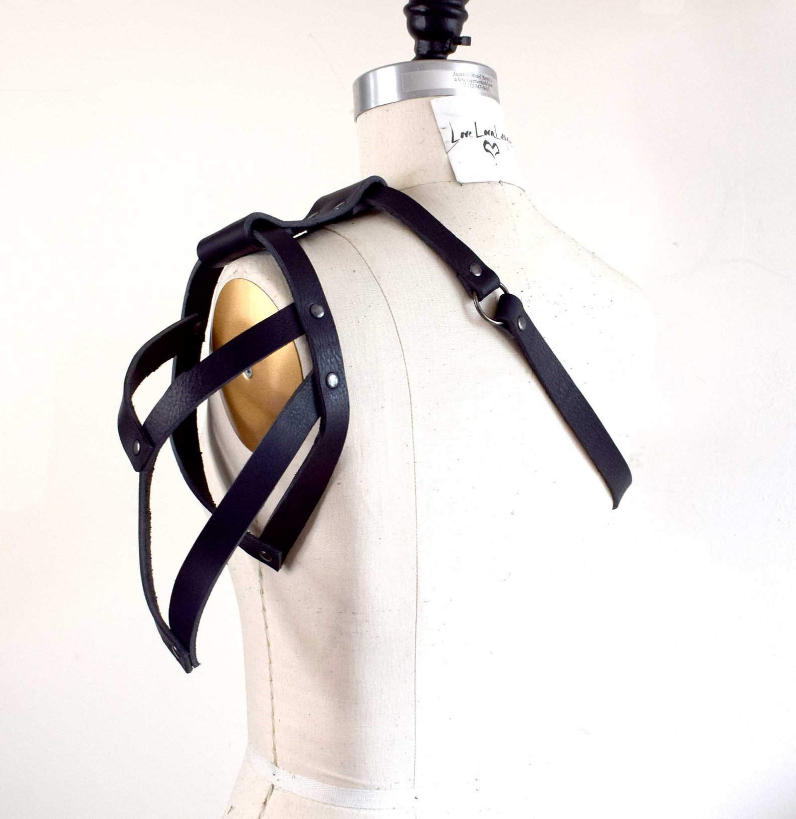 Wyvern Asymmetrical Shoulder Harness Black Leather Harness - Etsy