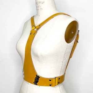 Finn Hinged Leather Chest Harness, Black Body Cage, Nouveau Goth ...
